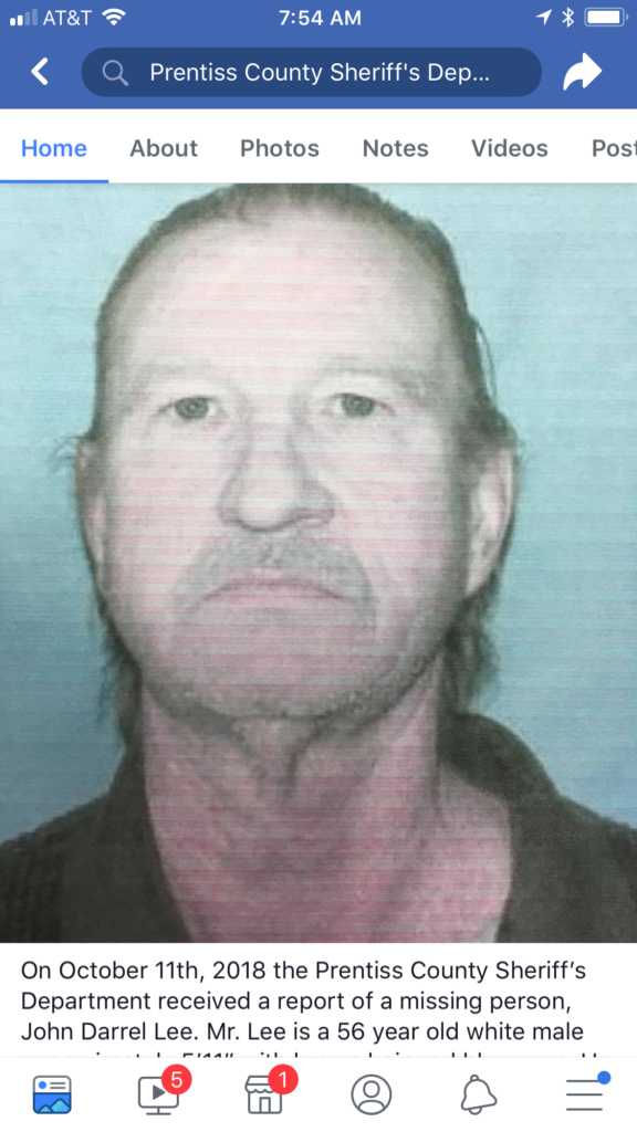 Prentiss County Man Missing Prentiss County News
